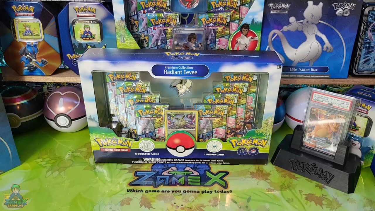 Pokémon GO Rediant Eevee Premium Collection Box deel 01 - YouTube