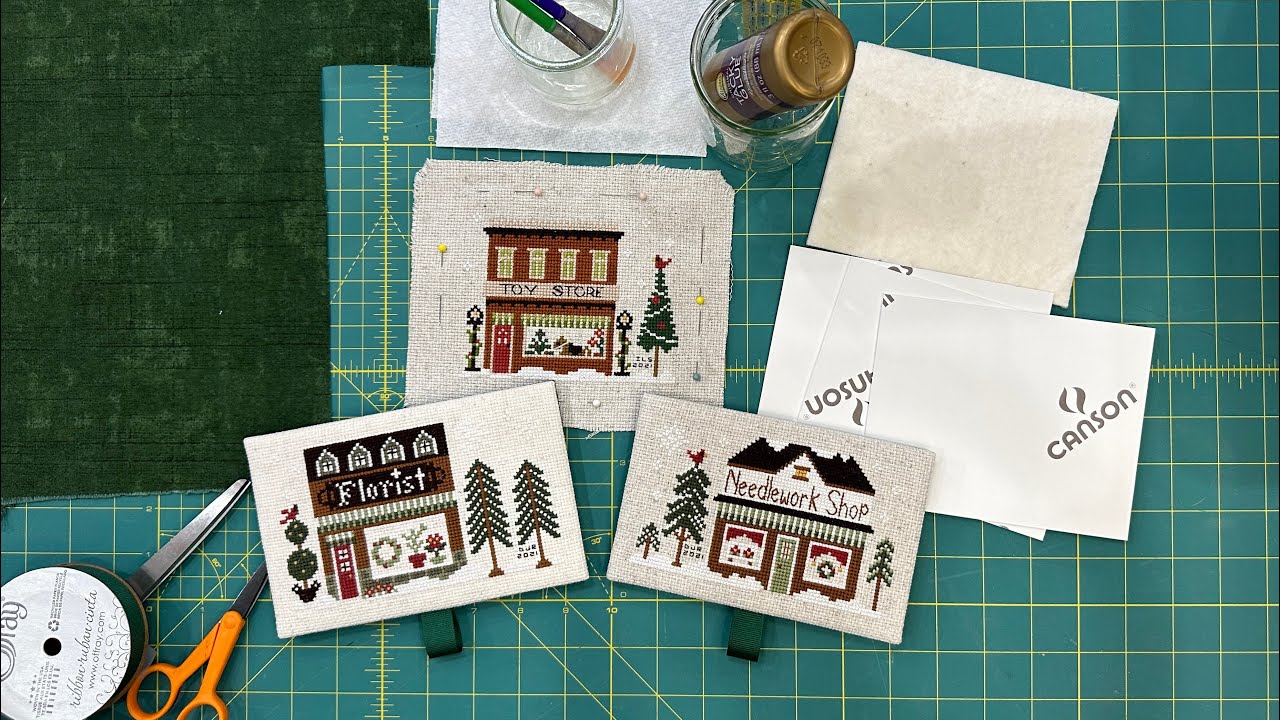 Flosstube 10: Tutorial for Flat Fold Stand Up for Cross Stitch - YouTube