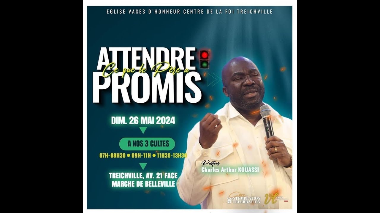 ATTENDRE CE QUE LE PERE A PROMIS | Pasteur Charles Arthur KOUASSI | 26 ...