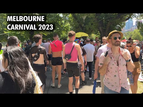 Melbourne Carnival 2023 - Walking Through Crowd (Gay / Lesbian Pride Midsummer)