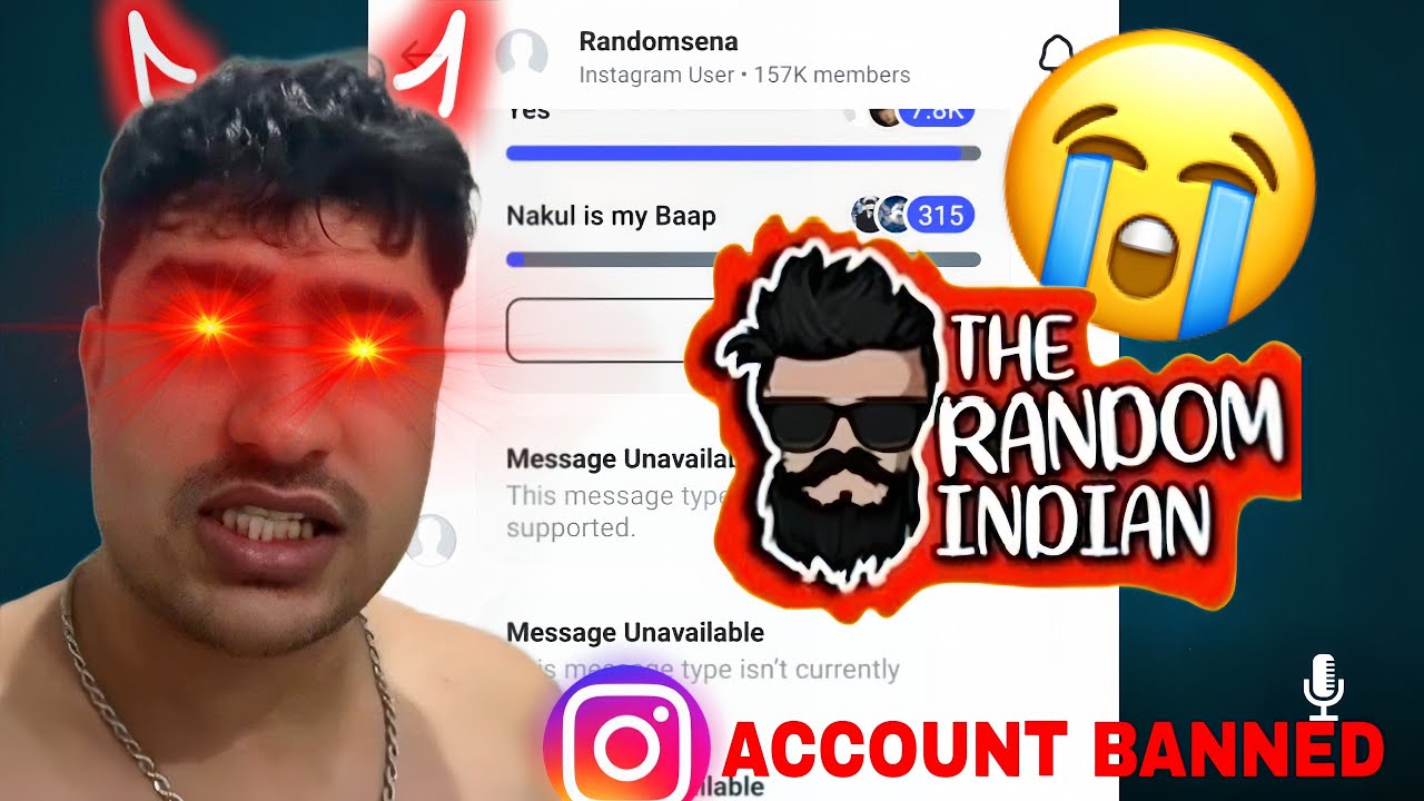 Random sena Instagram account banned by nakul dhull...! 🤯 - YouTube