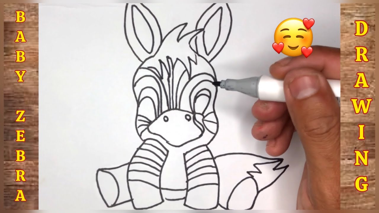 How To Draw A Baby Zebra