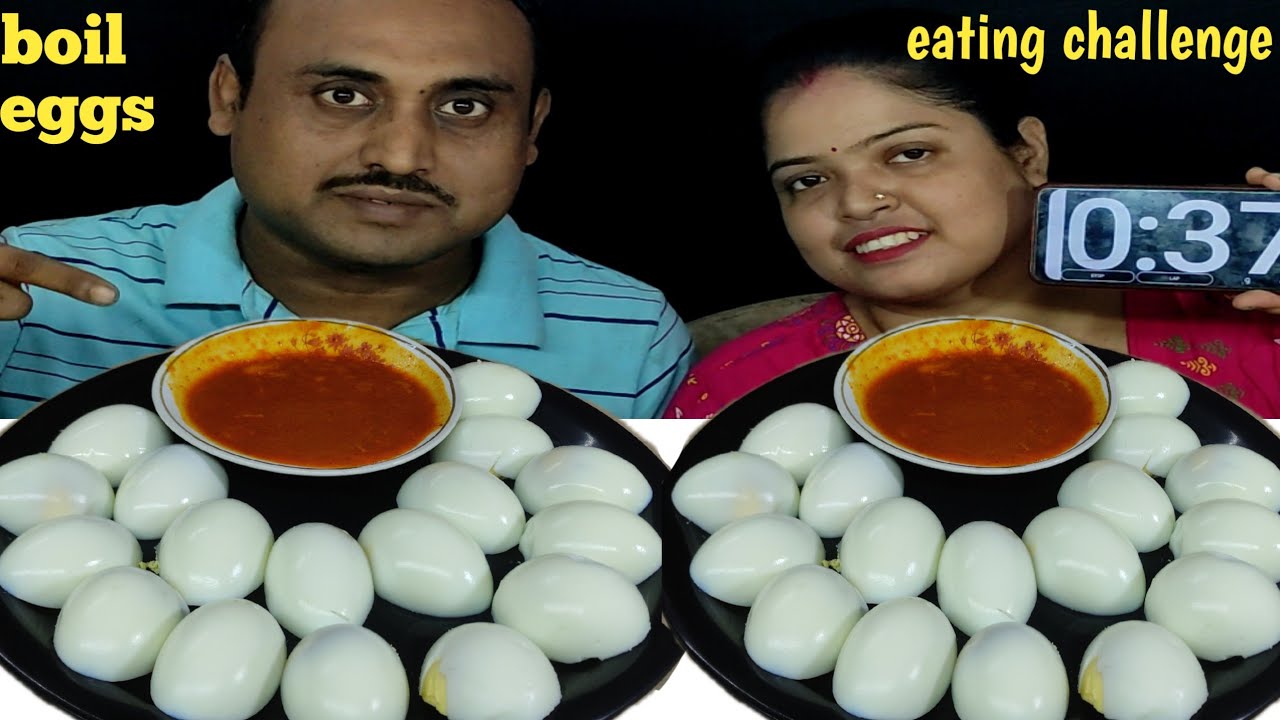 Boil Egg Eating Challenge /Indian Food Challenge/Dim Eating Competition ...