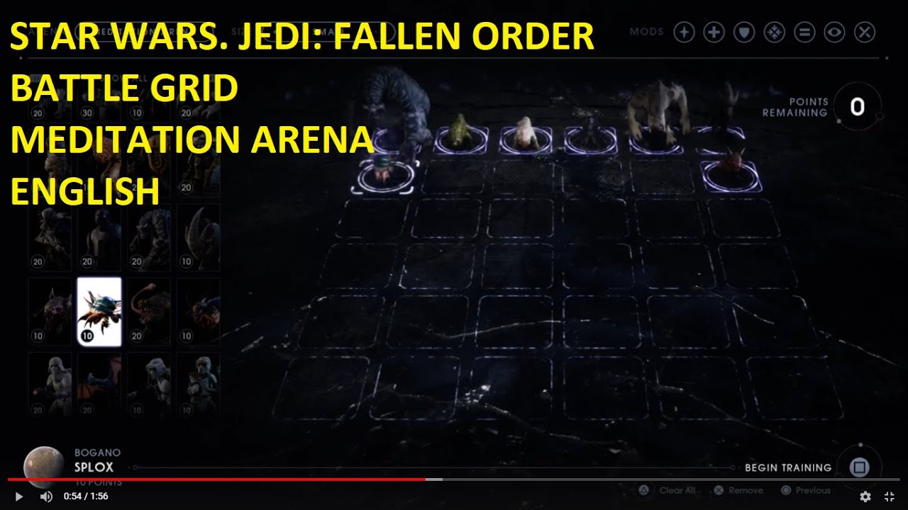 STAR WARS Jedi: Fallen Order™. Battle Grid. Meditation arena. English ...