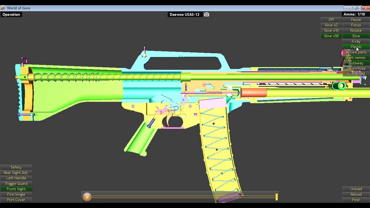 How korea Daewoo USAS 12 automatic shotgun works？ - YouTube