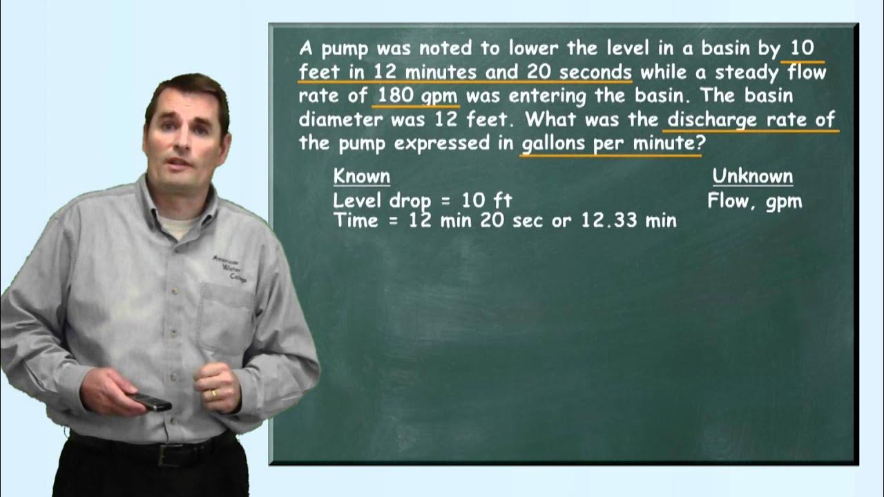 Problem Solved: Pump Discharge Rate - Wastewater Math - YouTube