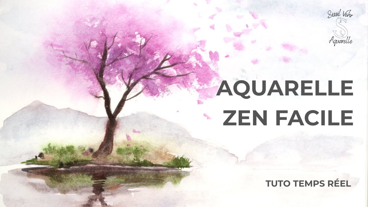 Aquarelle Zen : Peindre un paysage simple et lumineux - YouTube