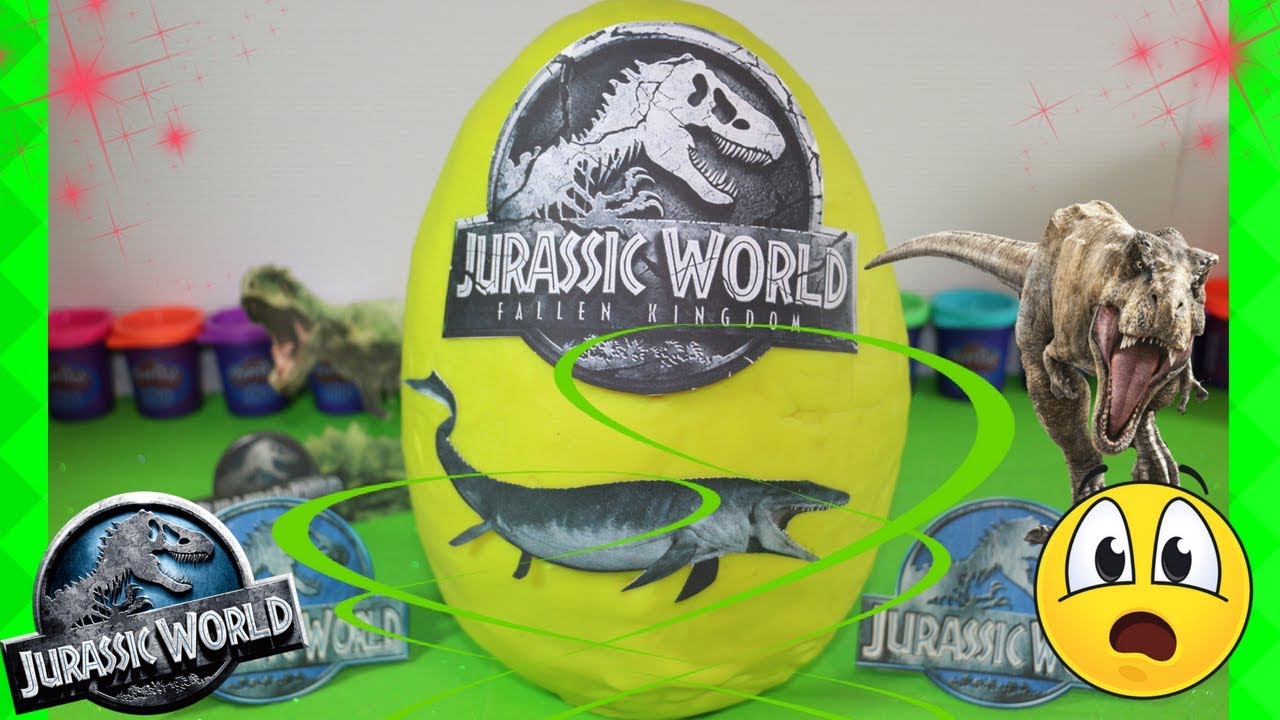 Huevo sorpresa gigante mosasaurus Jurassic World! Giant surprise egg ...