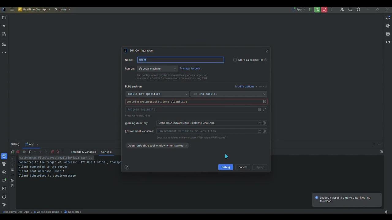 online chat application using java - YouTube