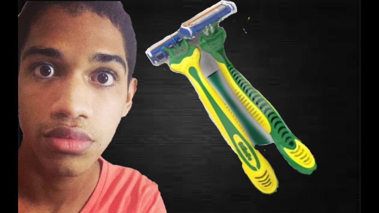 FAZENDO SOBRANCELHA COM GILLETTE - YouTube