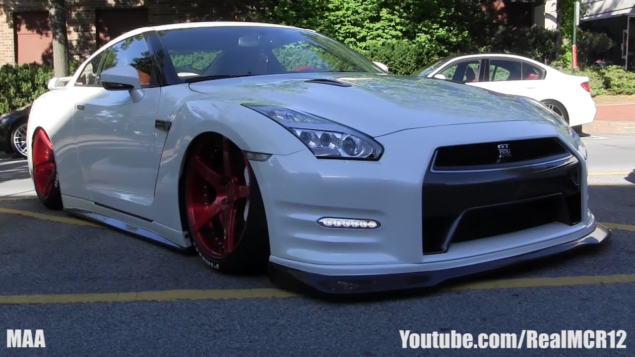 Bagged Nissan GT-R R35 - Arrival - Gold Coast Concours - YouTube