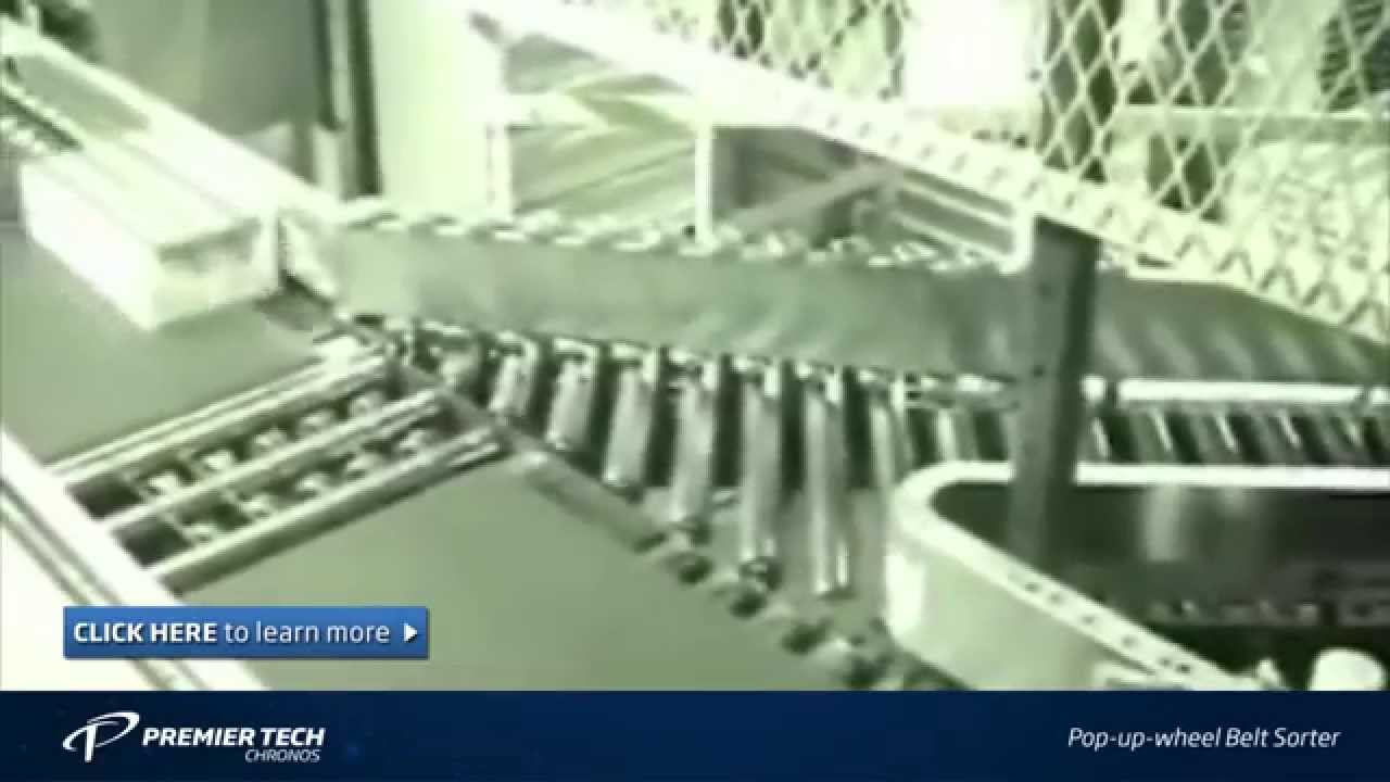 Pop-Up Wheel Belt Conveyor - Sorting Conveyor - YouTube