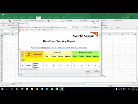 Import Data Entry Tracking Report from DMS to Excel - YouTube