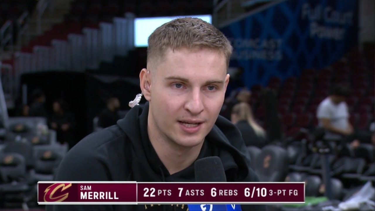 Sam Merrill PostGame Interview | New Orleans Pelicans vs Cleveland ...