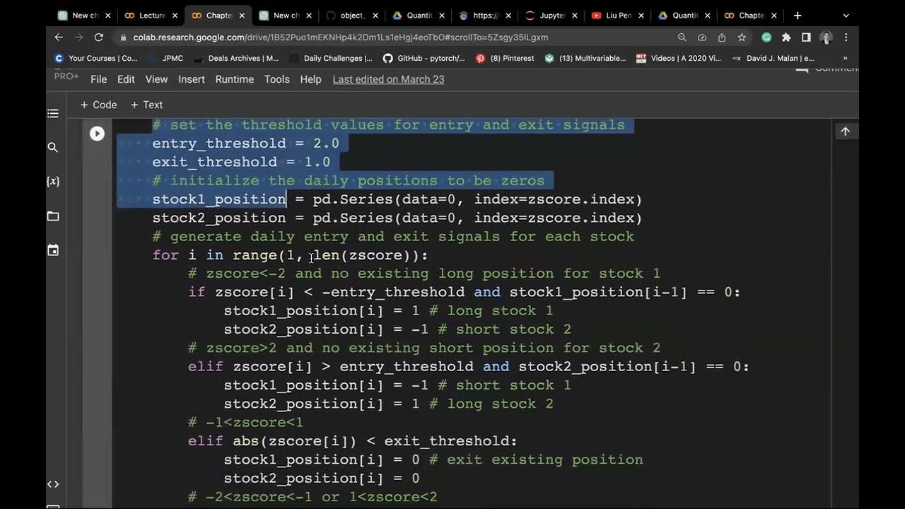 Quantitative trading strategies lab 7 - implementing pairs trading ...