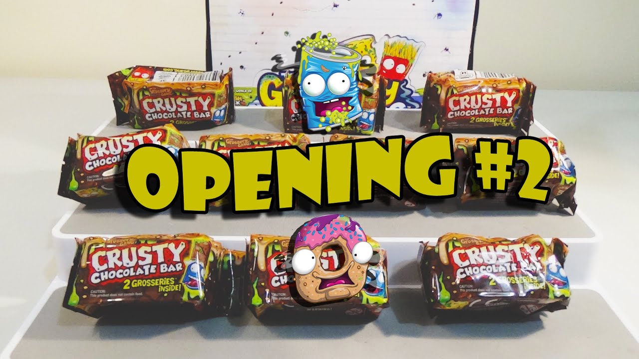 The Grossery Gang Crusty Chocolate Bar Blind Opening 2 Packs #2 ...