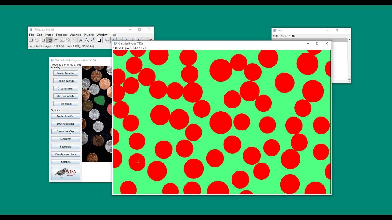 Ejemplo de clasificación utilizando Fiji (ImageJ) + Weka Segmentation ...