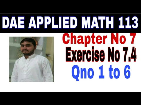 DAE math 113 1st year || applied mathematics 113 ||chapter no 7 ...
