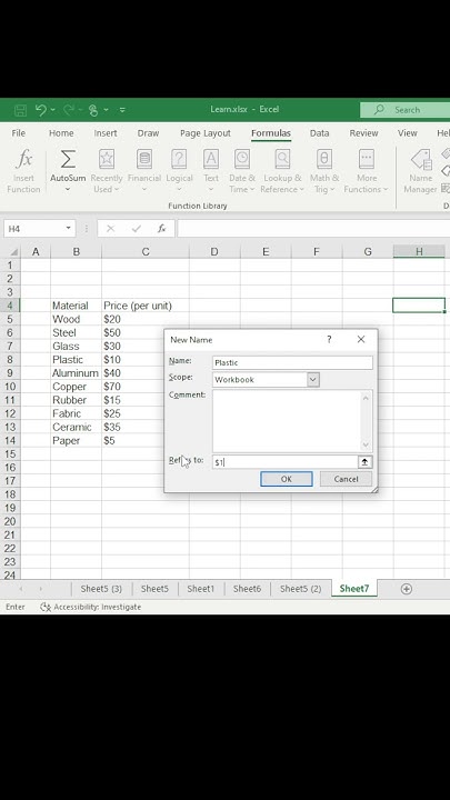 How to use name manager? #exceltips #excel #exceltricks #excelformulas #excelfunctions - YouTube