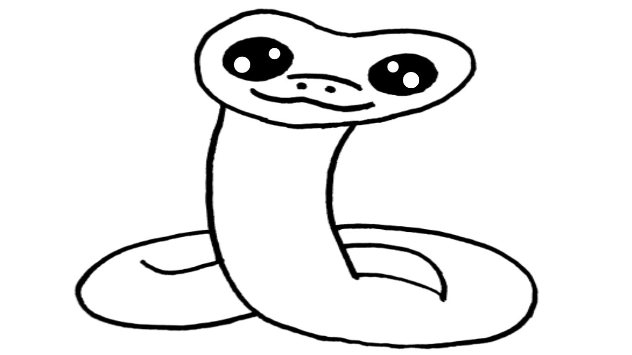 Drawing a Cute Snake - Step-by-Step Tutorial for Beginners ...