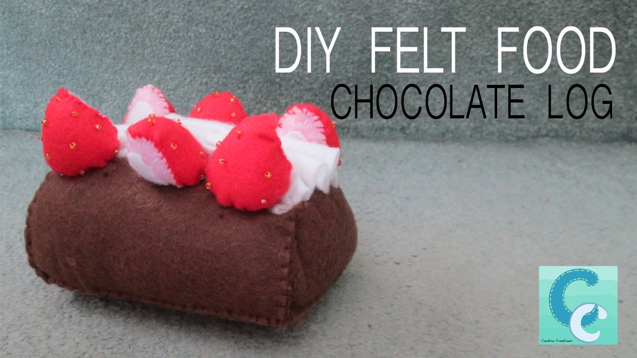 DIY Felt Food: Chocolate Log - YouTube