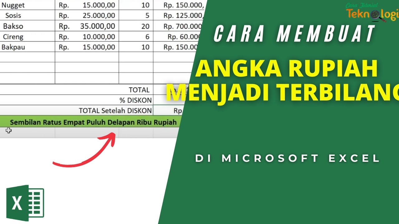 Cara Membuat Angka Rupiah Menjadi Terbilang Di Ms Excel Secara Otomatis ...