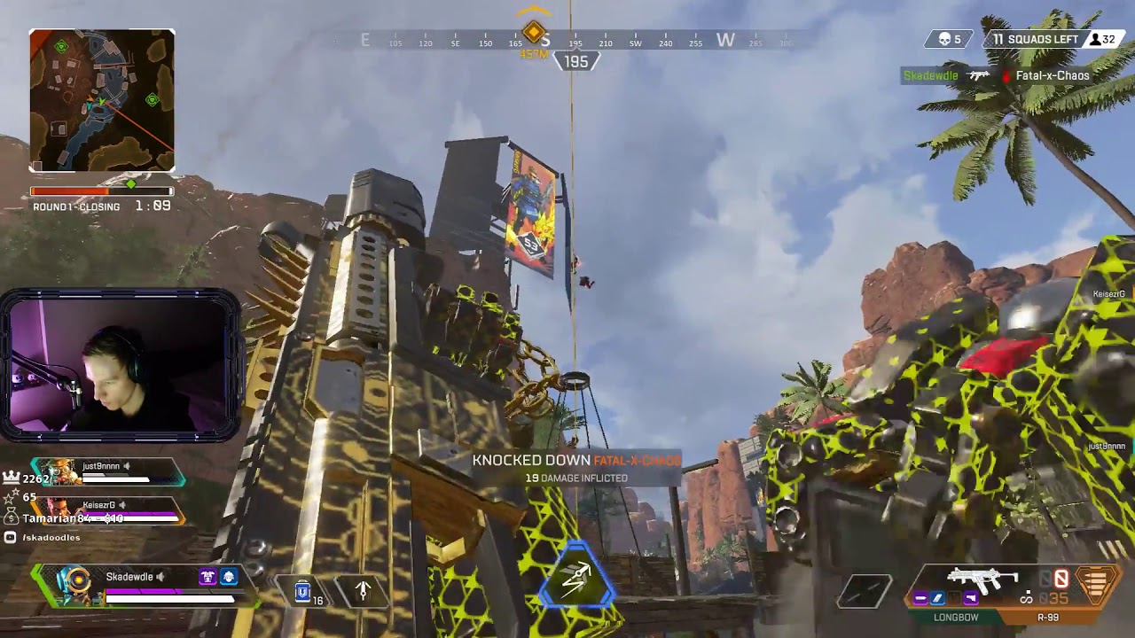 Apex Legends - shooting fish in a barrel on zipline launch - Shroud ...