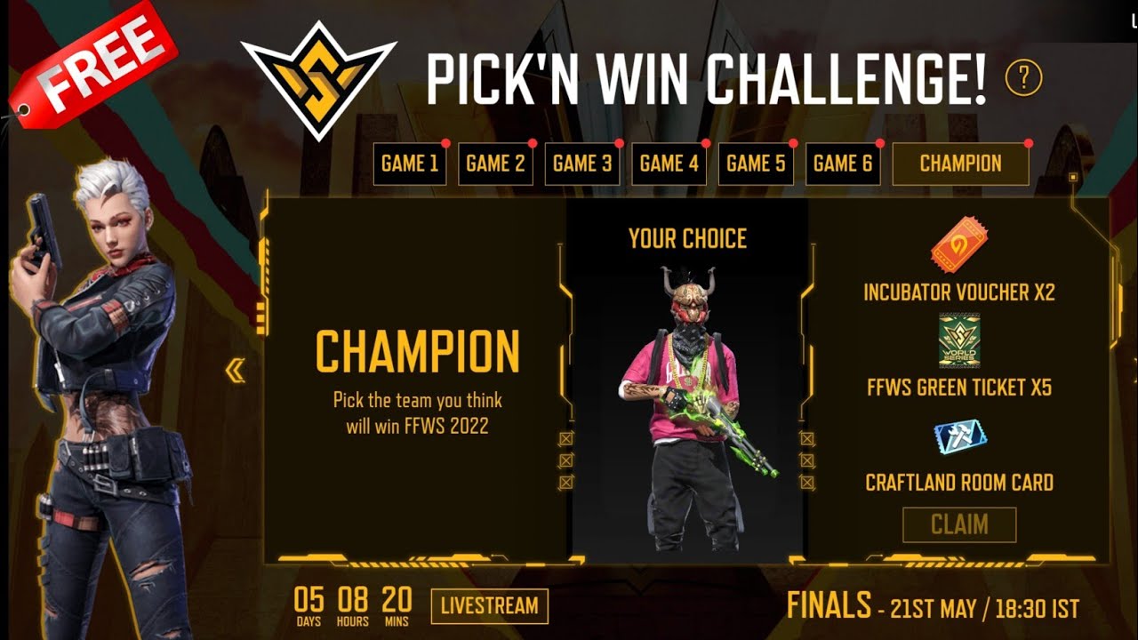 Pick N Win Event Free Fire | Pick and Win Event Free Fire | Free Fire ...