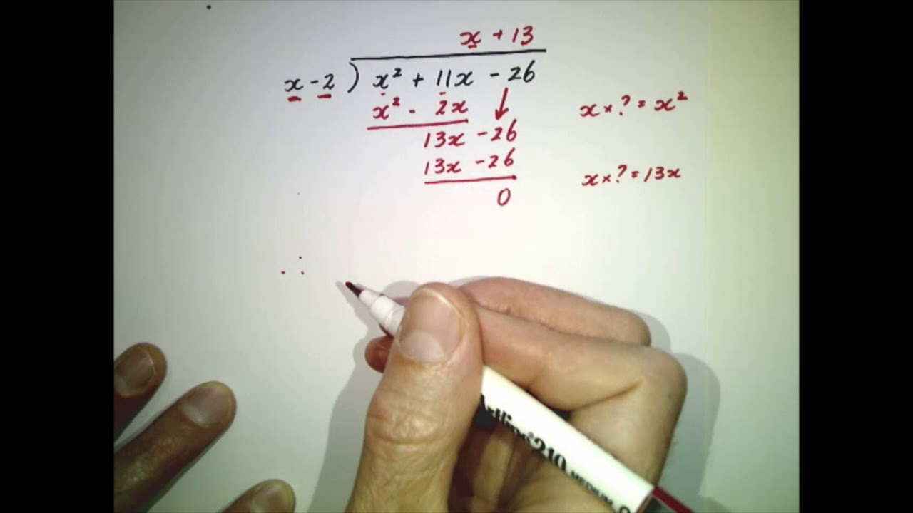 Algebraic Division : Long Division - YouTube