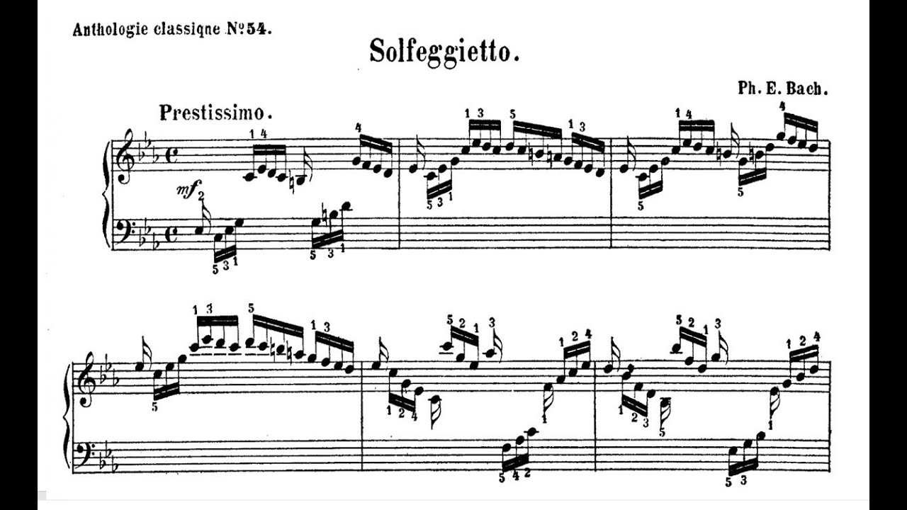 Solfeggietto in C minor - C.P.E. Bach - YouTube