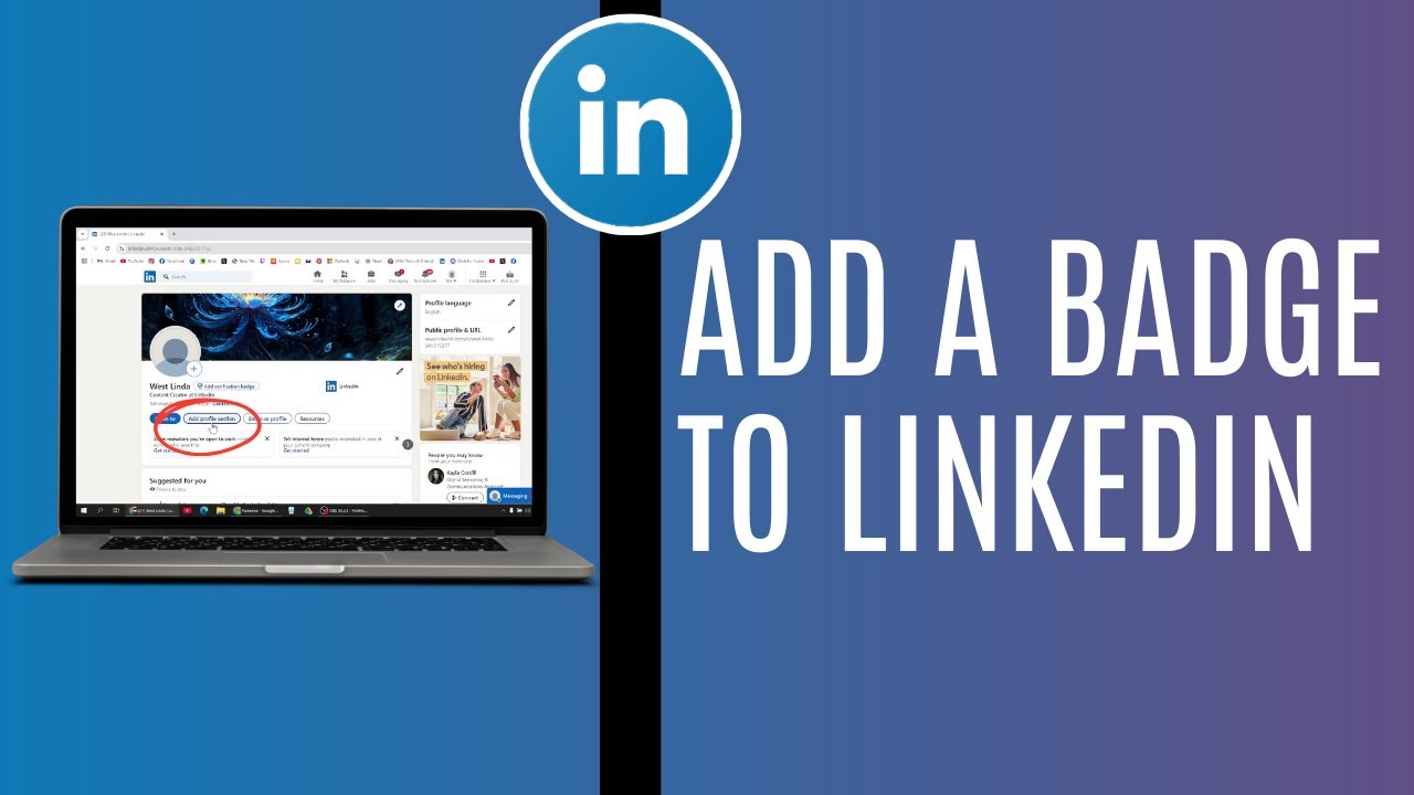How To Add A Badge To Linkedin - YouTube
