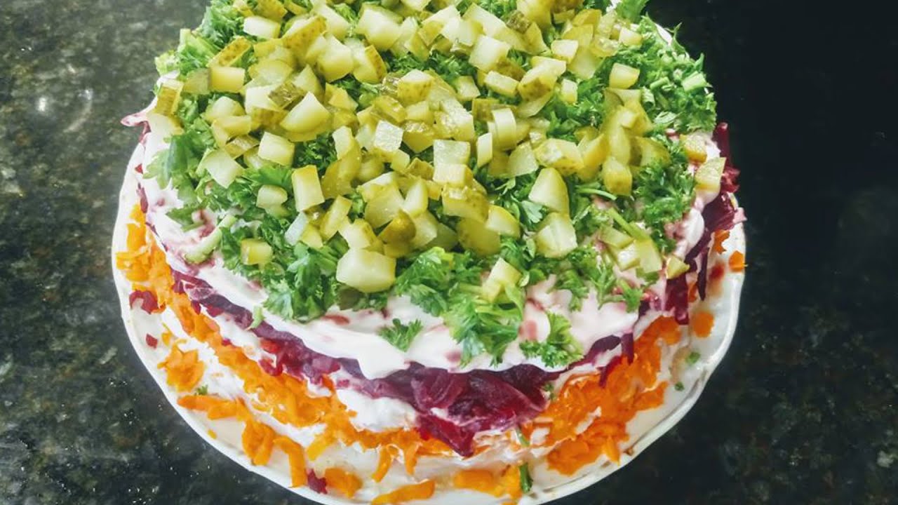 Russian Shuba Salad 🥗 Cake 🍰 - Full version - YouTube
