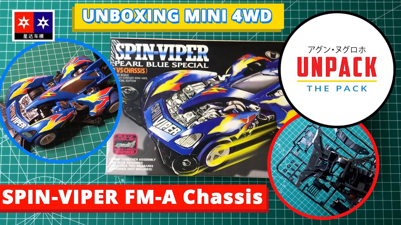 SPIN VIPER DAXING dengan FM-A Chassis Loose part TAMIYA | Unboxing ...