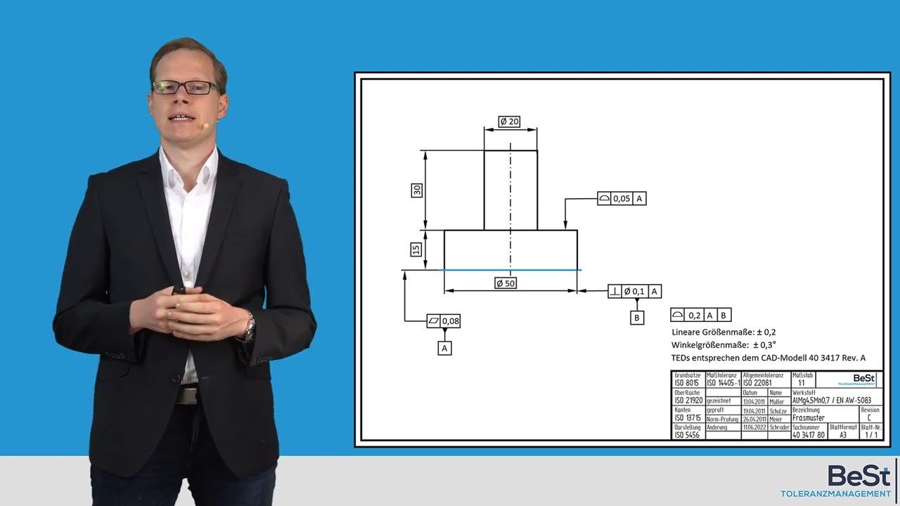 Profiltoleranz als Parallelität mit Hilfe von - YouTube