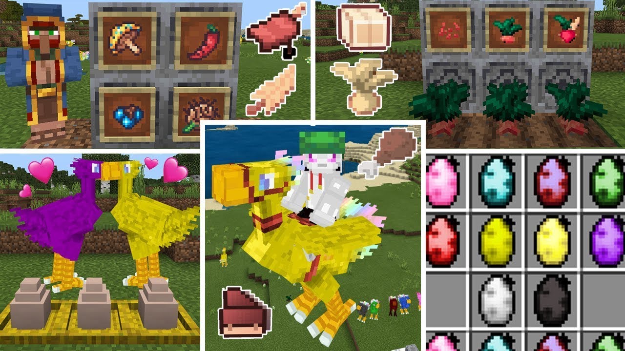 CHOCOBOS ADDON para Minecraft PE 1.18 CHOCOCRAFT MOD para MINECRAFT ...