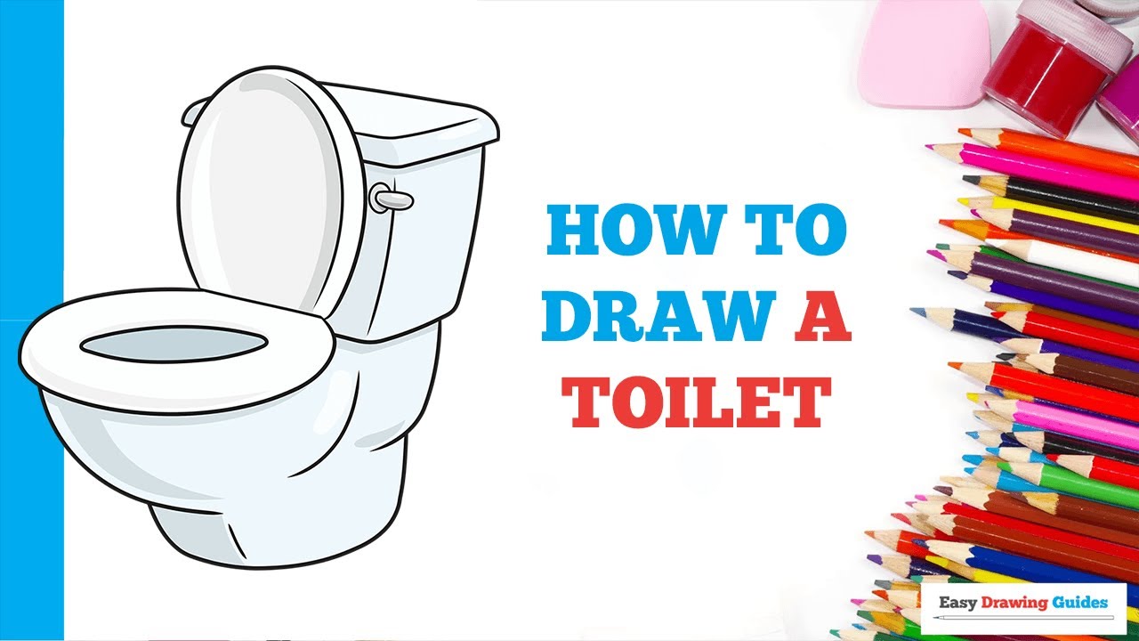 How to Draw a Toilet in a Few Easy Steps: Drawing Tutorial for Beginner ...