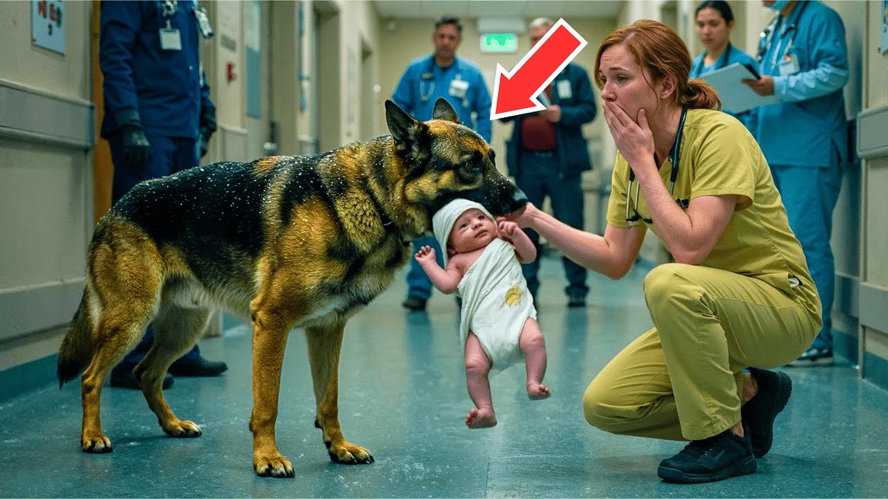 Wounded German Shepherd Bursts Into Hospital With Baby - What Doctors ...