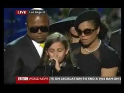 Michael jackson Memorial Daughter Paris Jackson Crying Says Goodbye ...