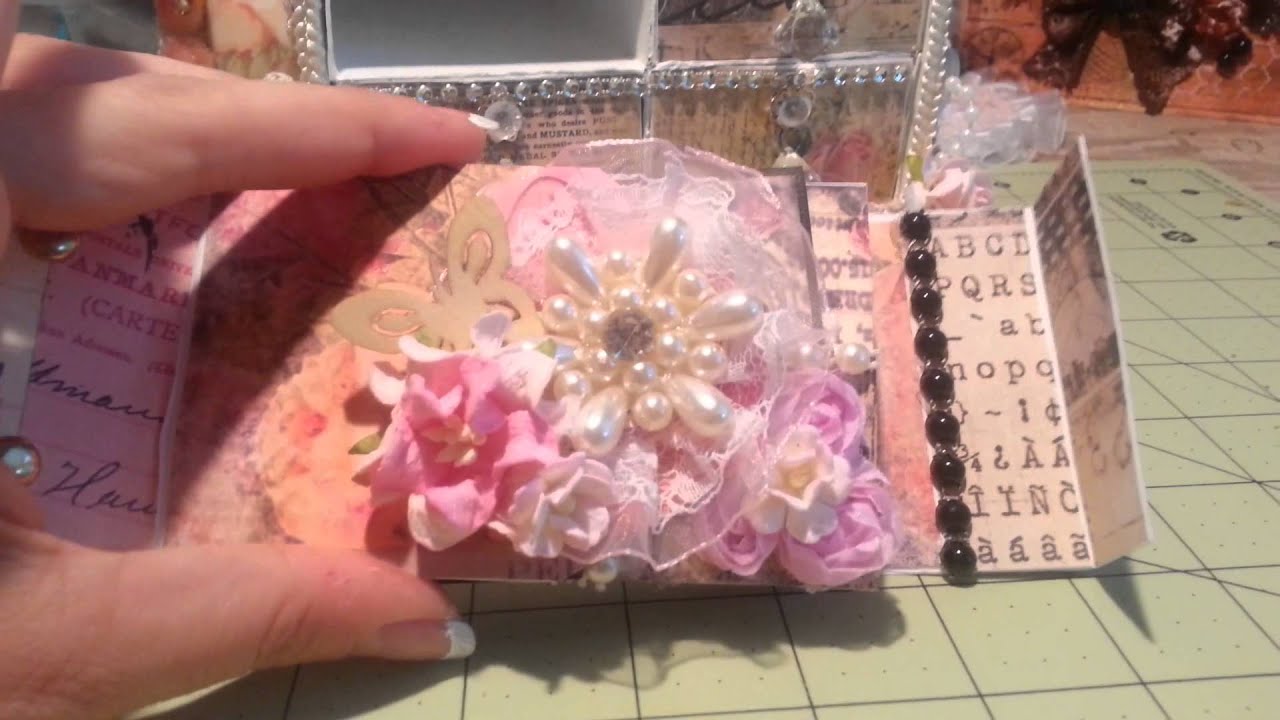 Handmade Trinket Box with mini Books - YouTube
