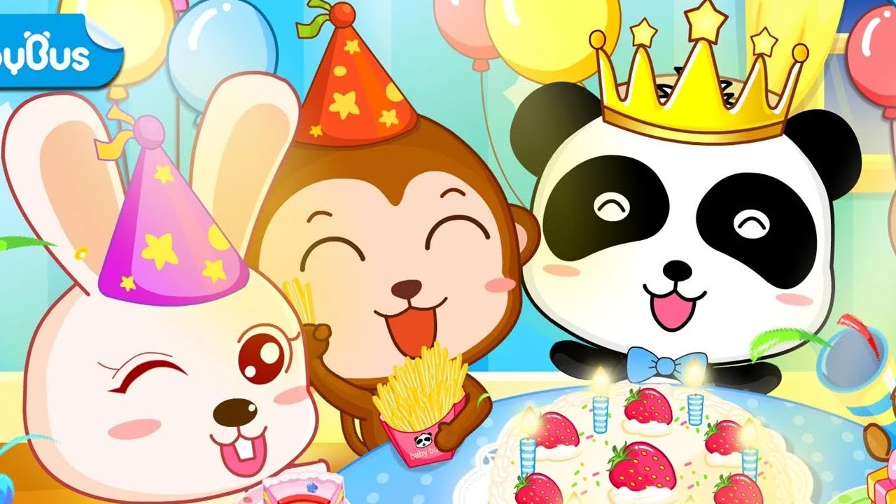 Baby Panda's Birthday Party & Juice Shop - BabyBus Game - YouTube