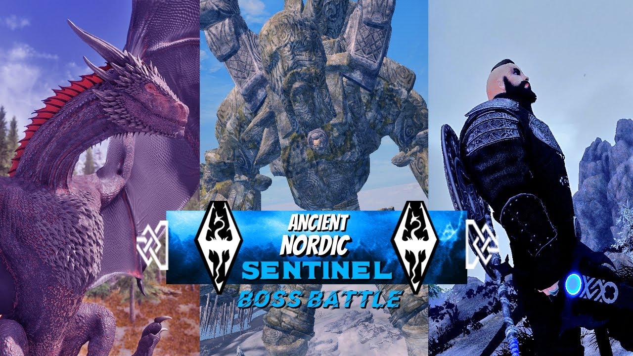 Skyrim SE - (MODDED GAMEPLAY) Ancient Nordic Sentinel (Legendary) (Boss ...
