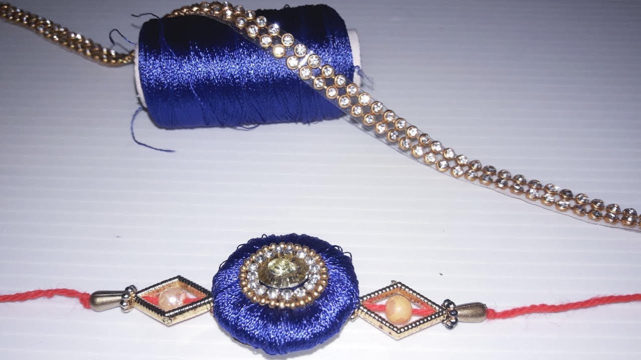 HOW TO MAKE BEAUTIFUL SILK THREAD RAKHI AT HOME | DIY | Rakhi making ...