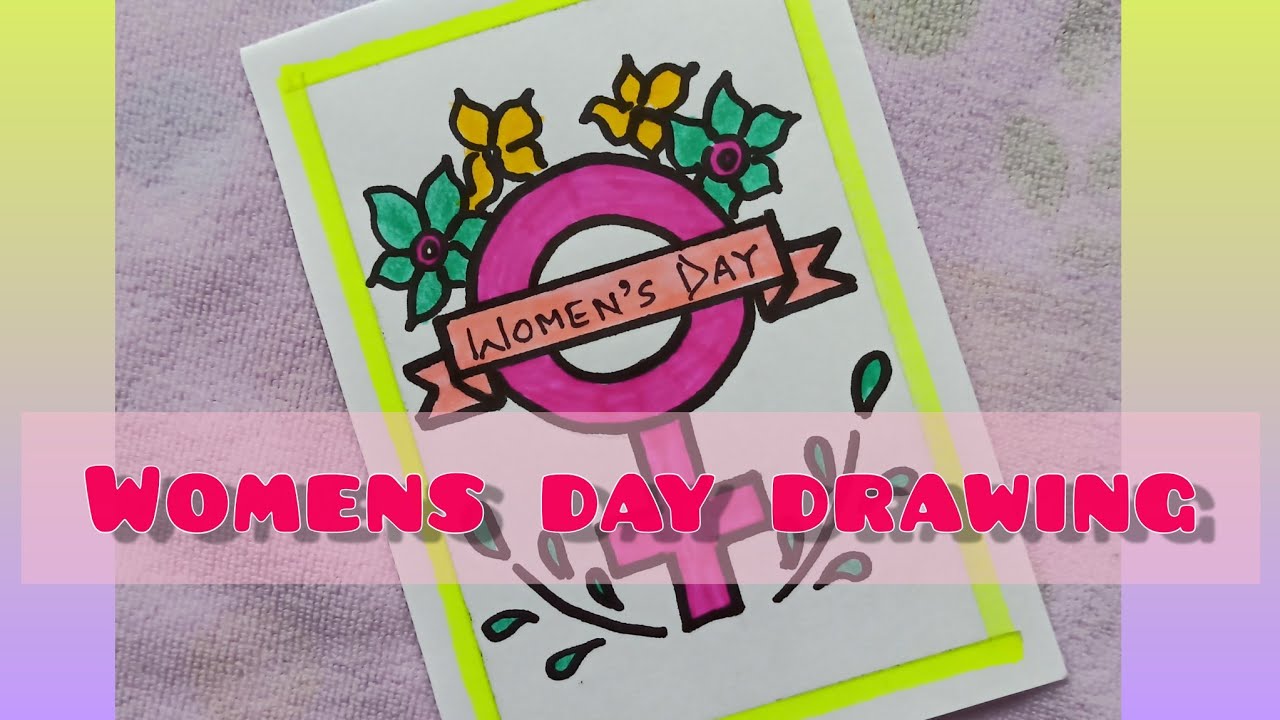 Easy and simple Women's day drawing | Women's day poster design | # ...