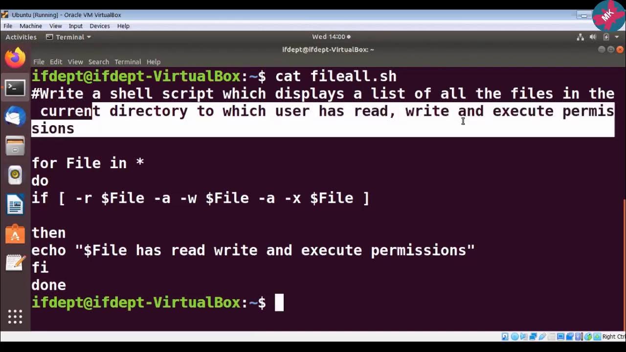 Write shell script to check and grant file permissions Bash Shell Scripting - YouTube