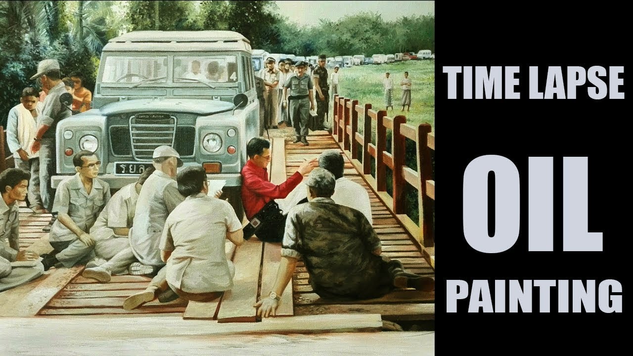 [ speedpaint ] The King Rama IX of Thailand oil painting | Time lapse ...