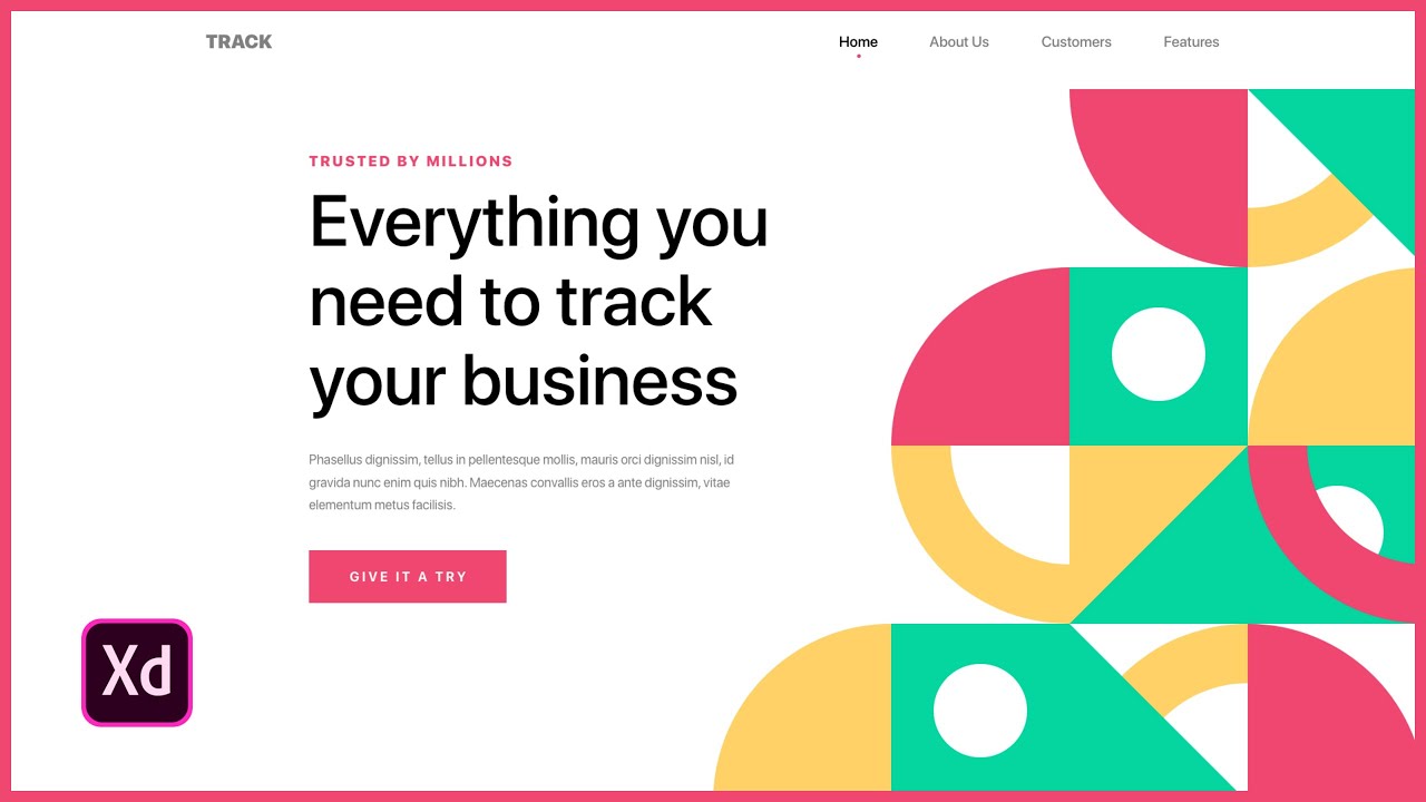 COLORFUL GEOMETRIC WEBSITE - Adobe XD Tutorial - YouTube