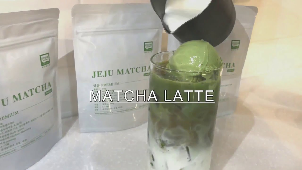 Matcha Latte Making with Organic Jeju Matcha, South Korea - YouTube