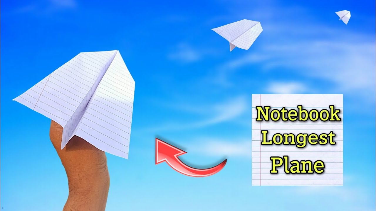 new notebook always fly plane, paper flying notebook, new longest ...