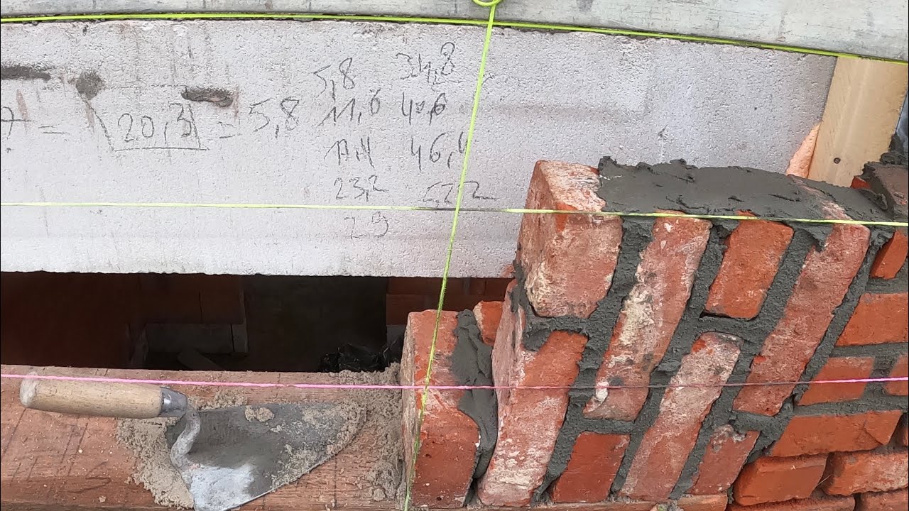 A flat arch guide for bricklaying - YouTube