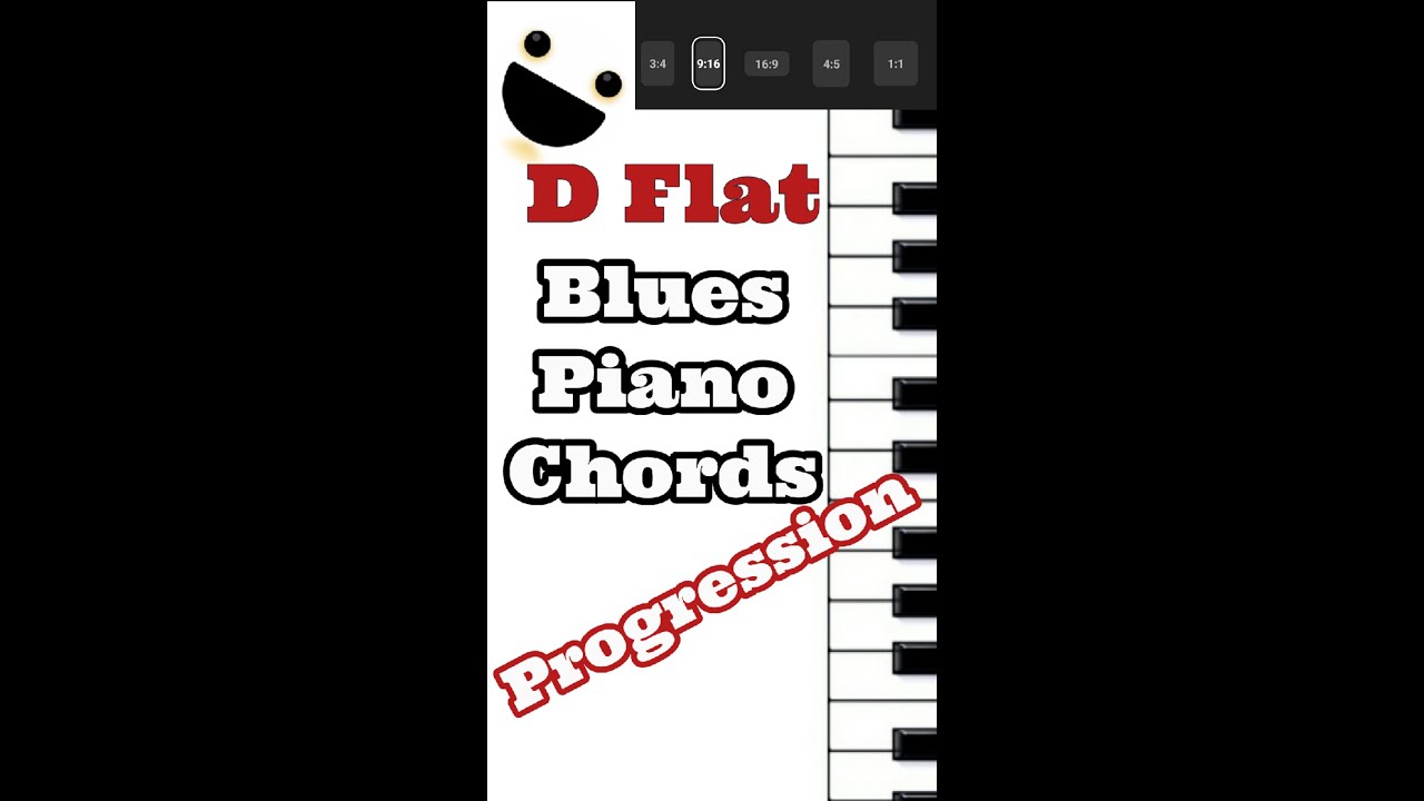 Blues piano chords Progression in D Flat Major scale piano Tutorial ...